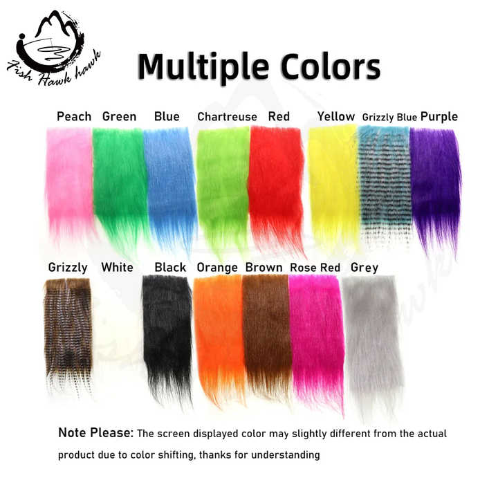 Soft PVC Fly Tying Artificial Synthetic Fluffy Fiber Long Hairy Craft ...