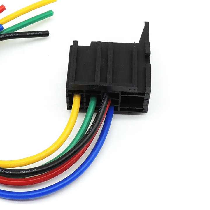 Auto Relay Wiring Connector 5 PINES Automotive Mini Relay Wire Harness ...
