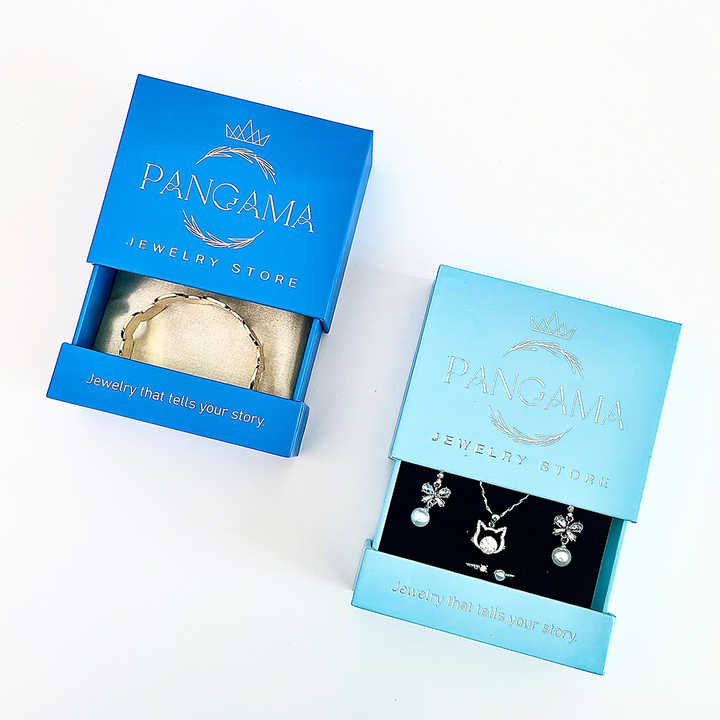 Luxury Blue Handmade Premium Jewelry Box for Necklace Premium Gift ...