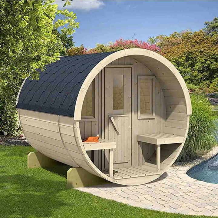 Outdoor Wood Traditional Steam Barrel Sauna for Sale