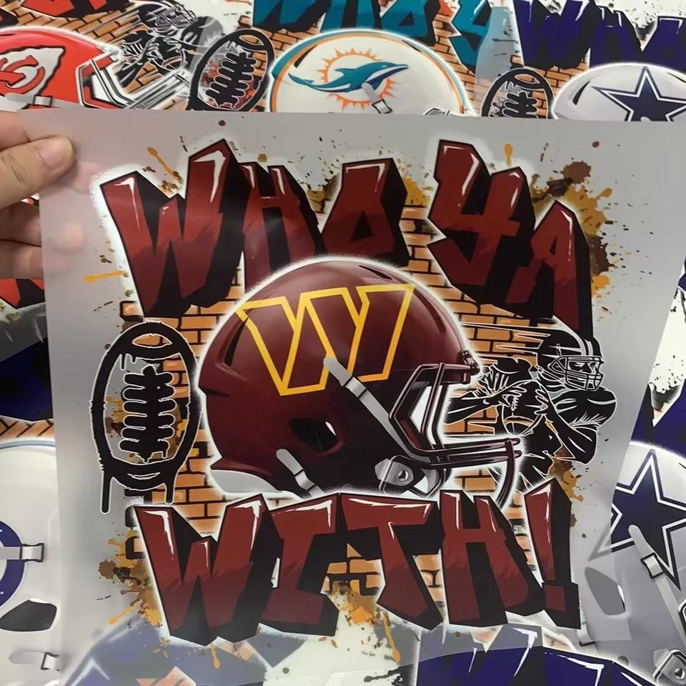 Dtf Transfers Stickers Custom NFL Team Design Iron on Heat Ready to ...