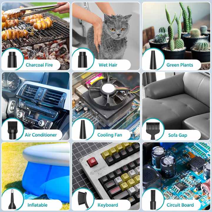 Portable Cordless Mini Air Duster USB Electric Handheld Plastic Dust ...