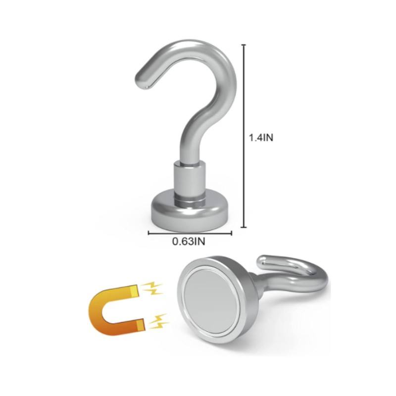 Heavy Duty Magnetic Hook, Strong Neodymium Magnets Hooks for Home ...