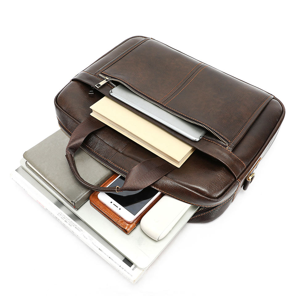 Customized Soft Leather Business Office Lawyer Briefcase Men 15/17 Inch ...