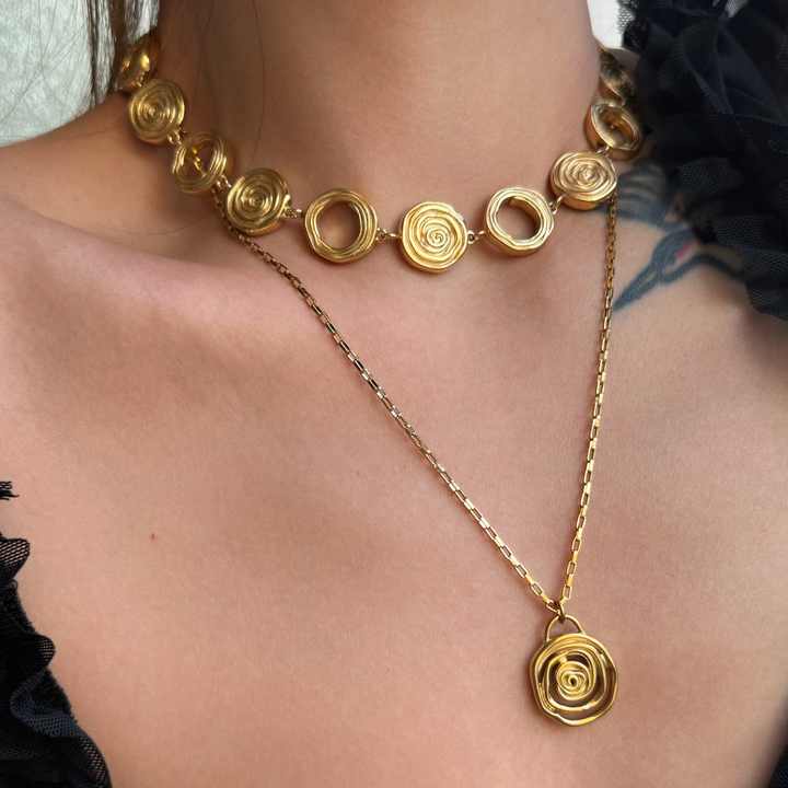 Dazan New Winter Ins 18k Gold Plated PVD Stainless Steel Boho Irregular ...