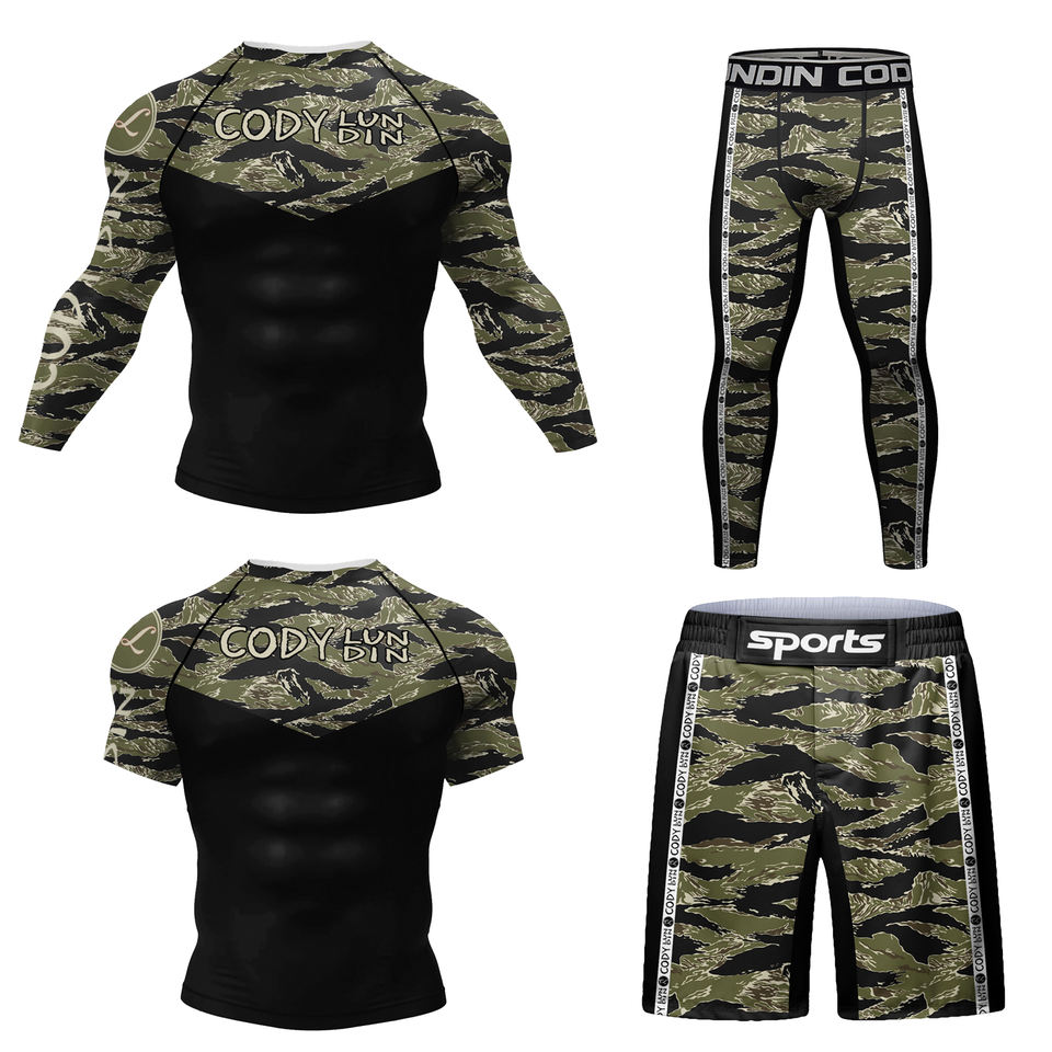Wholesale OEM Surf 3D Printed Compression Shirt Shorts