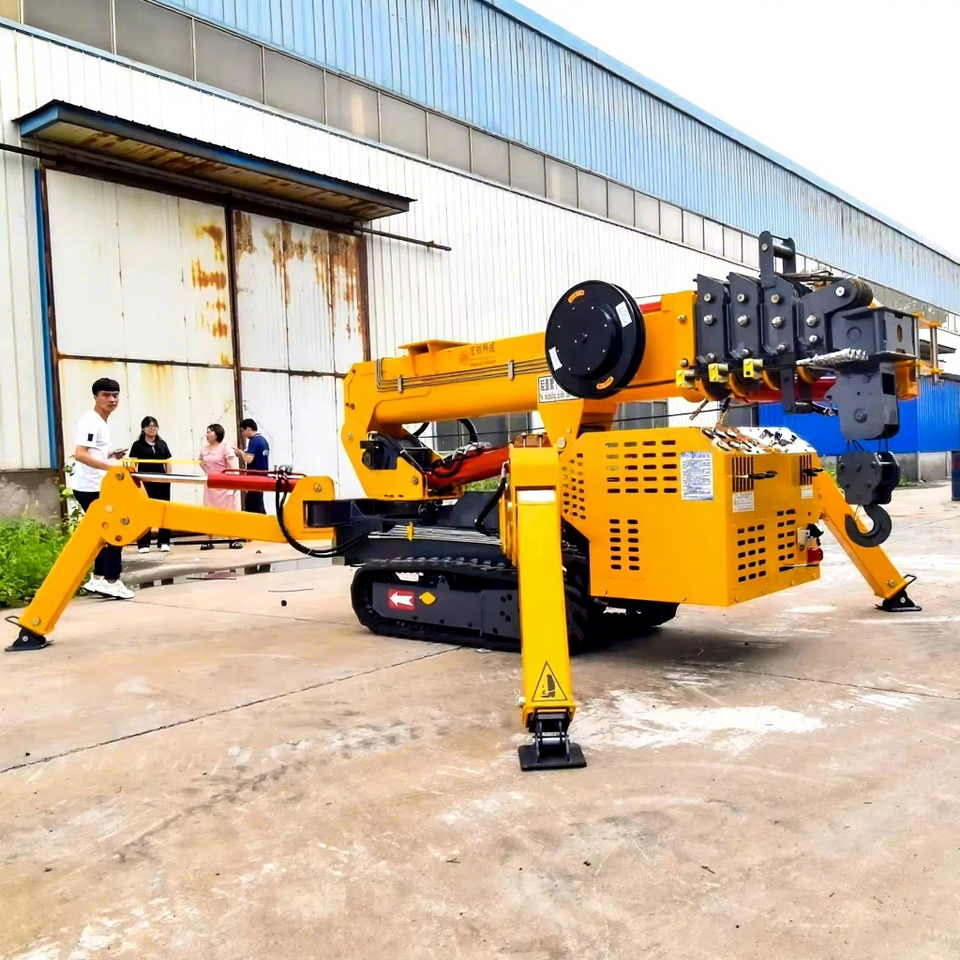 Boom Crane Mini Crawler Winch Pulley Spider Hoist Jib Crane Mobile ...