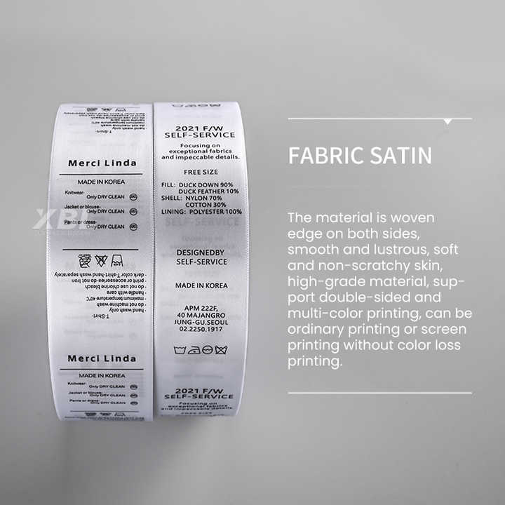 Custom Brand Logo Tags - Durable and Printed Care Labels