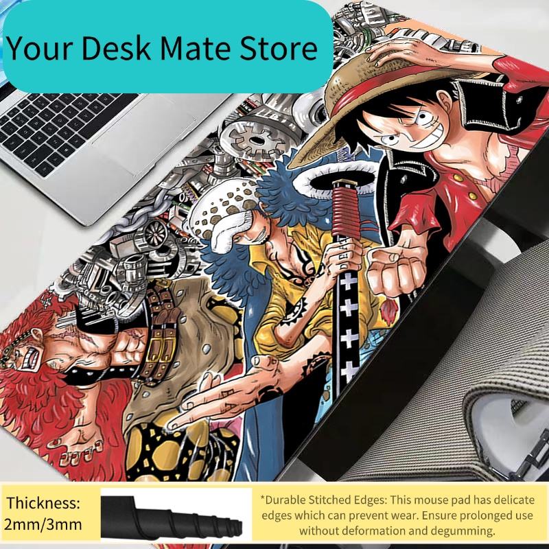 One Pieced Monkey D Large Mouse Pad Gamer Keyboard Mousepad Pc Computer ...