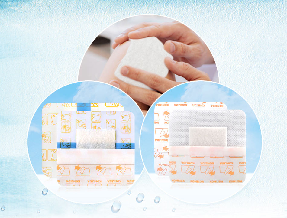 Sterile Non Woven Self-Adhesive CMC Wound Dressing Great Absorbency ...