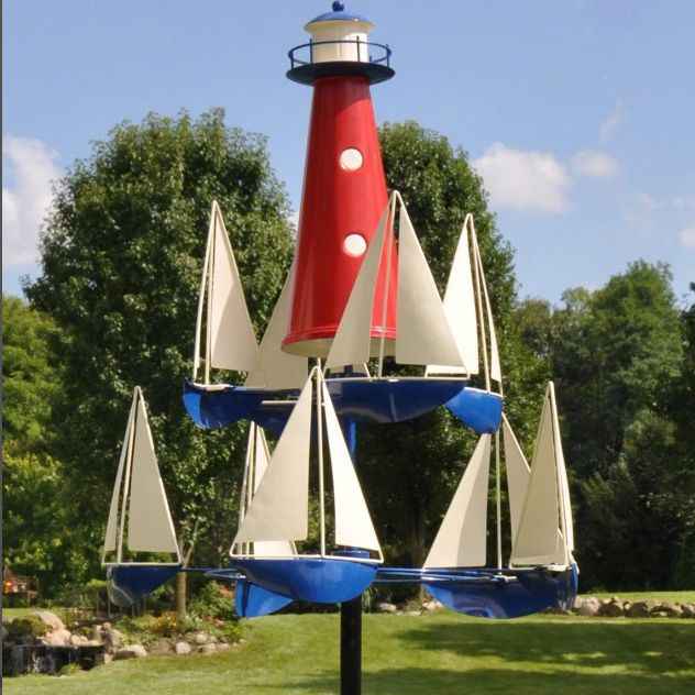 New Product Unique Design Outdoor Sculpture Sailing Windmill Metal ...