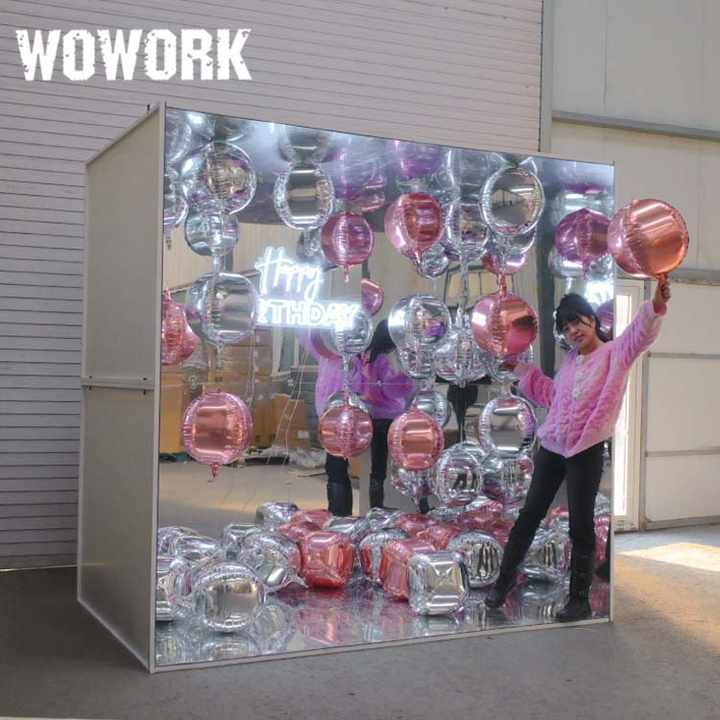 2025 WOWORK Detachable Infinity Mirror Photo Booth Box Walk in ...