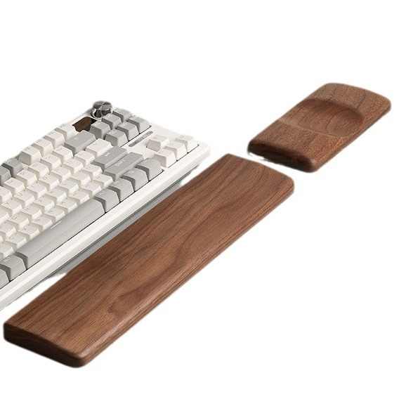 Solid Black Walnut Wood Keyboard Hand Rest High-End Mechanical Keyboard ...