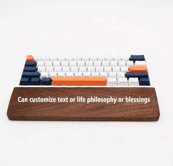 Natural Walnut Wood Mechanical Keyboard Computer Palm Rest Support ...
