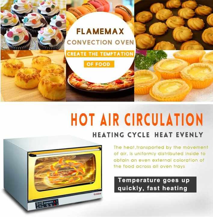 Commercial Bakery Oven - 4 Trays Countertop Electric Baking