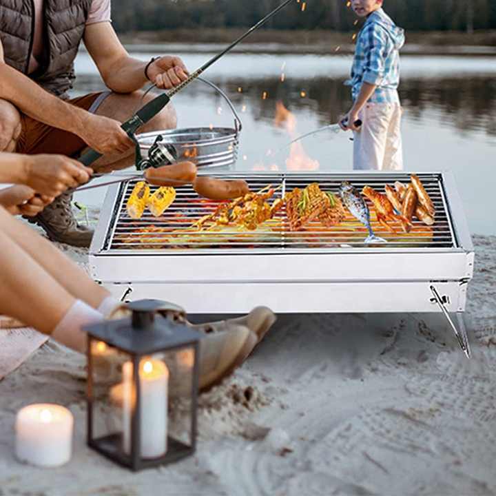 Charcoal Bbq Folding Pit Bbq Charcoal Grilling Mini Barbecue Grill ...