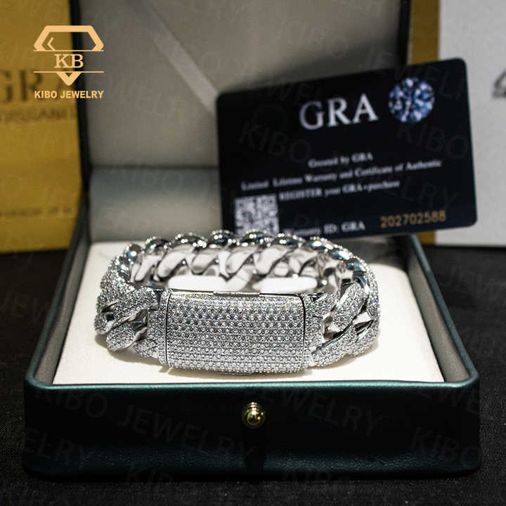 Hip Hop Big Size Rapper 925 Silver With Gold Mossanite 20MM VVS1 LAB ...