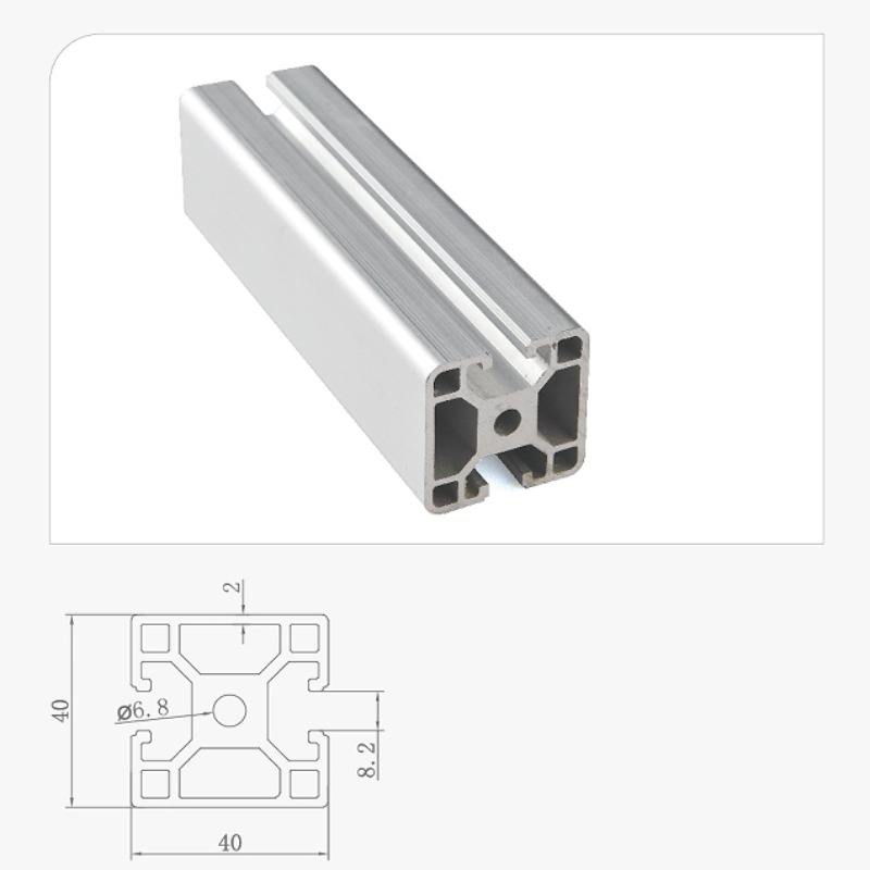 Precision CNC Machined 4040 Aluminum Guide Rail Profile Double Sided ...
