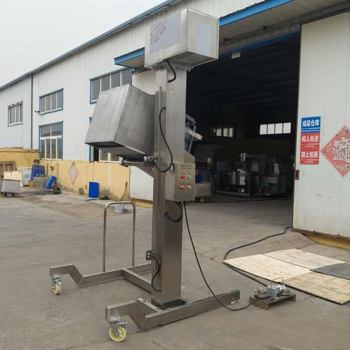 SUS304 200L Column-lift Meat Trolley Tipping Elevator Meat Food ...