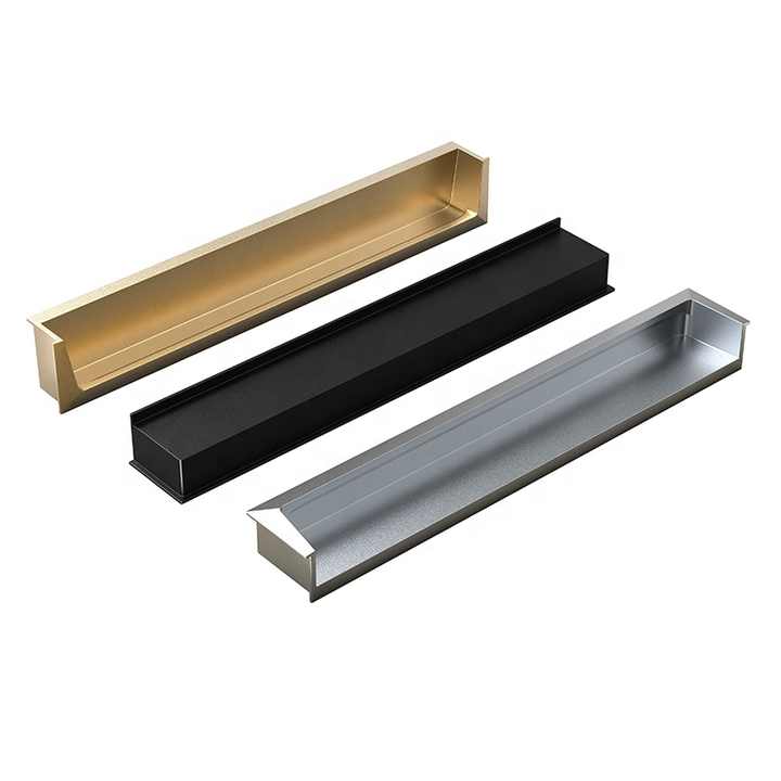 Stereoscopic Line Luxury Recessed Handle Drawer Pull Wardrobe Handles ...