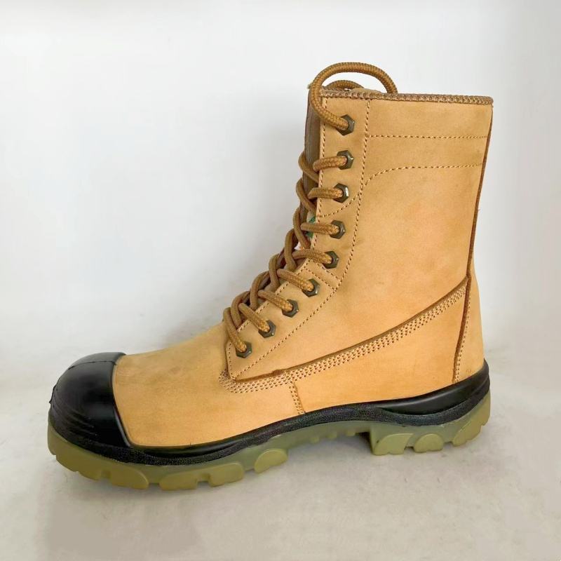 Leather Lace-up Nubuck Winter Steel Toe High Top Safety Work Boots for ...
