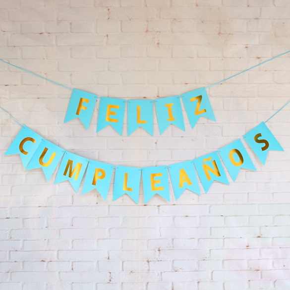 Feliz Cumpleanos Banner Spanish - Happy Birthday Decorations