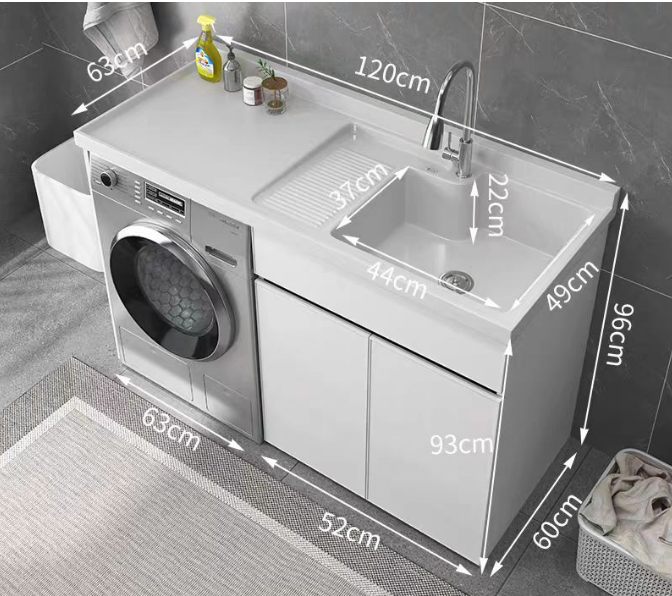 Honeycomb Aluminum Laundry Cabinet - Balcony Integration