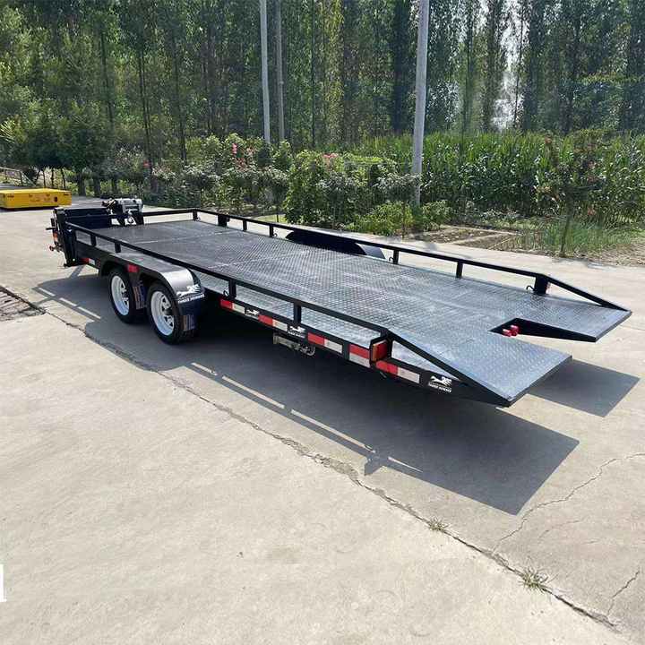 air Bagged Race Car Trailer Lowering Car Trailer air Bag Flat Trailer ...