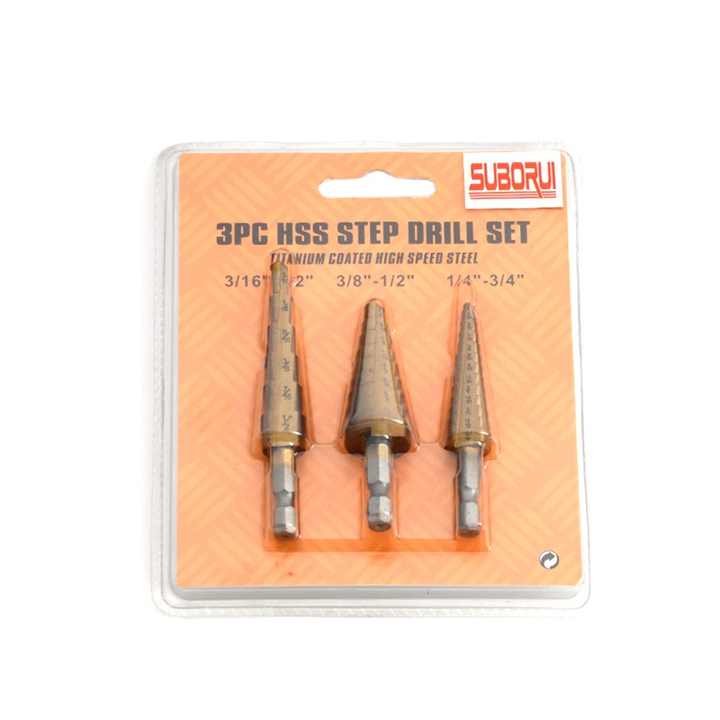 SUBORUI 4-12mm 4-20mm 4-32mm 4-38mm Metric Unibit Hex Shank HSS 4241 6542 Hard Metal Step Drill ...