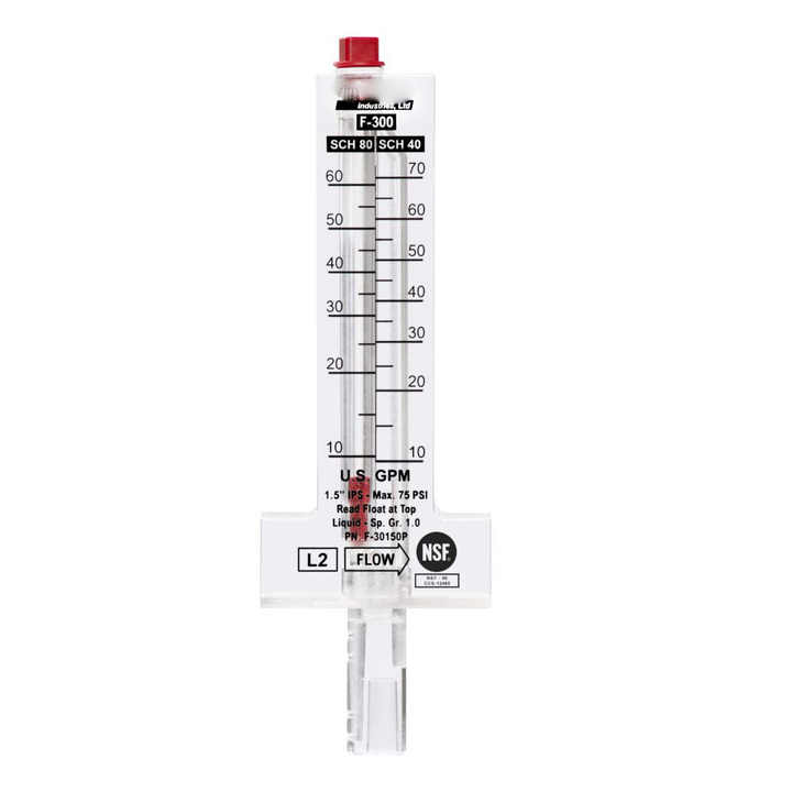 OEM Dual GPM/LPM Scale PVC Flowmeter for 4 Inch Horizontal Installation ...