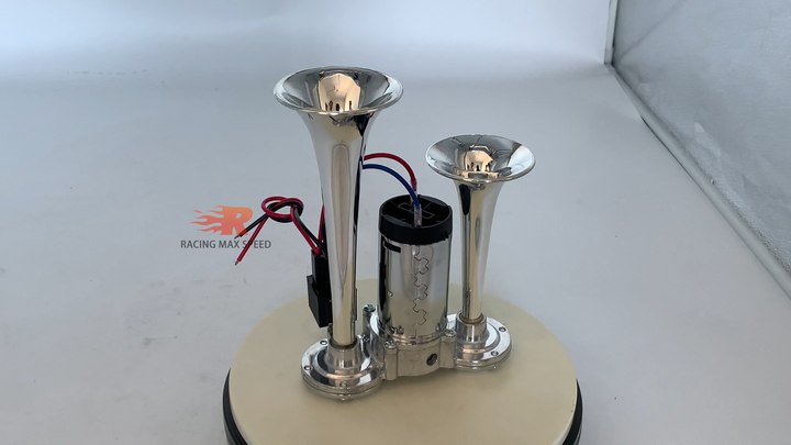 Universal 12V 24V Dual Tone Car Air Horn Kit - Super Loud