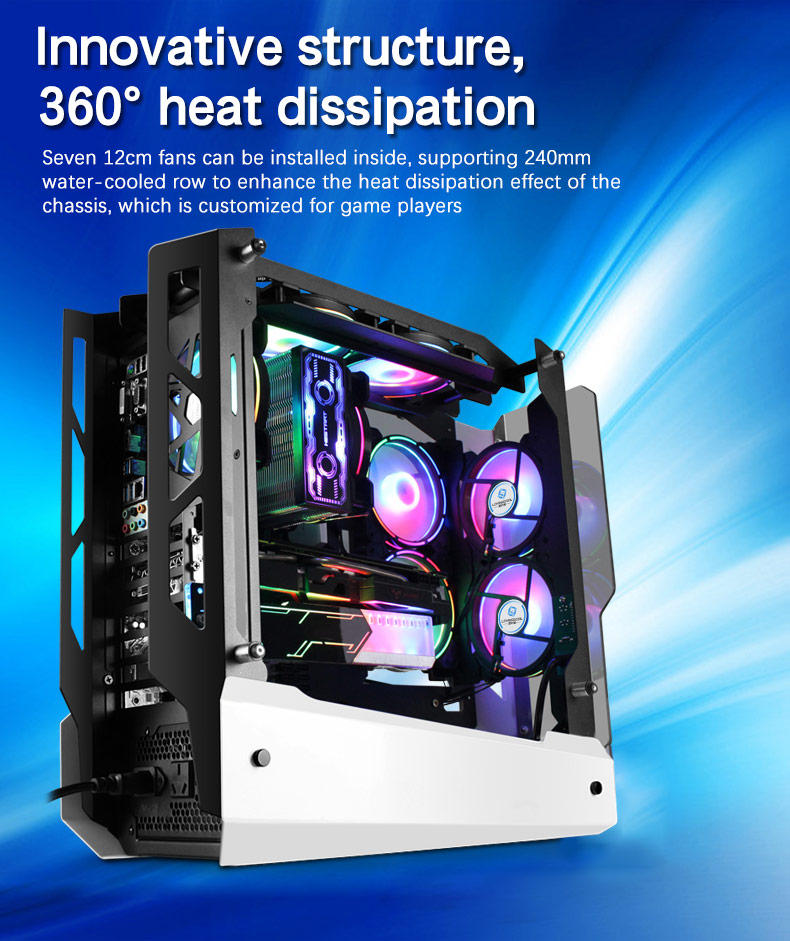 New Arrival ATX Full Tower Cabinet Computer Case PC Gaming ITX Case ...