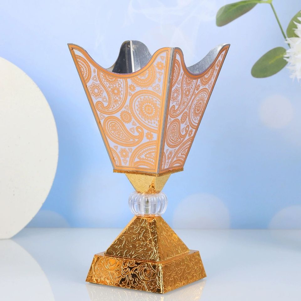 Gold Arabic Metal Plate Incense Burner Large Size for Bakhoor and ...