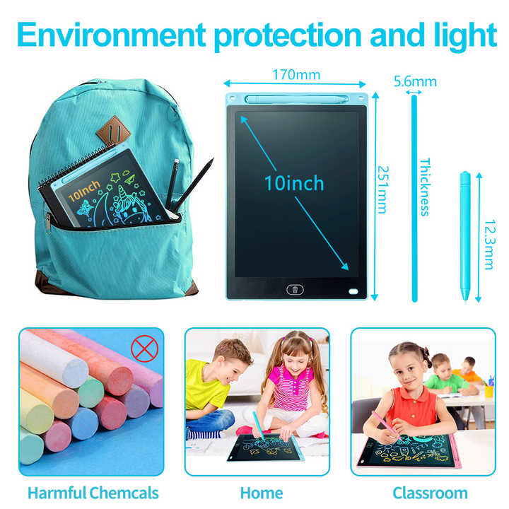 Lcd Writing Tablet10 Inch Kids Electronic Writing Pad Digital Drawing ...