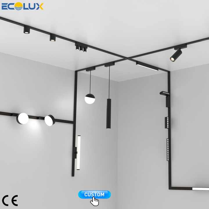 Ecolux Black White Tuya App Smart Led Track Magnetic Lights 48v Mini ...