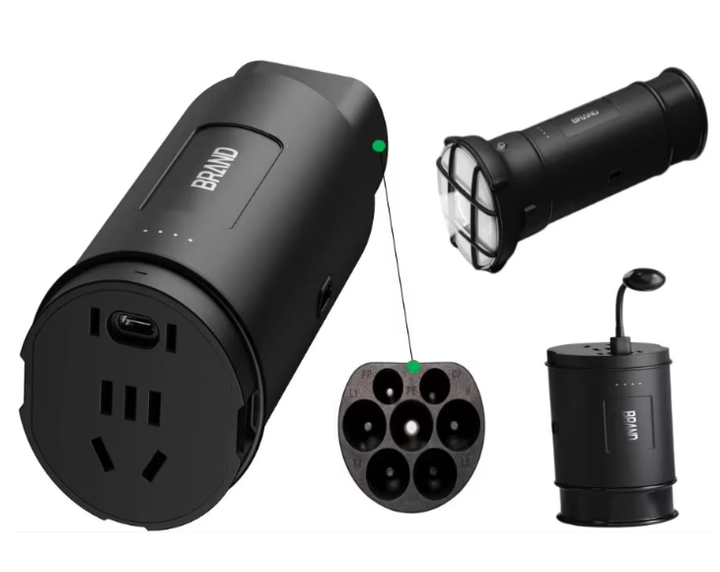 7KW Smart GBT Portable EV Adapter with USB V2L Discharge Adapter Type2 ...
