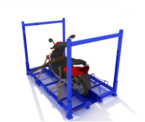 Customized Steel Motorcycle Pallet Storage Crate/rack