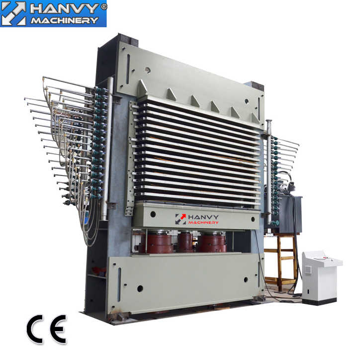 Hydraulic Hot Presses Machine for Plywood MDF Particle Board - HANVY 600ton