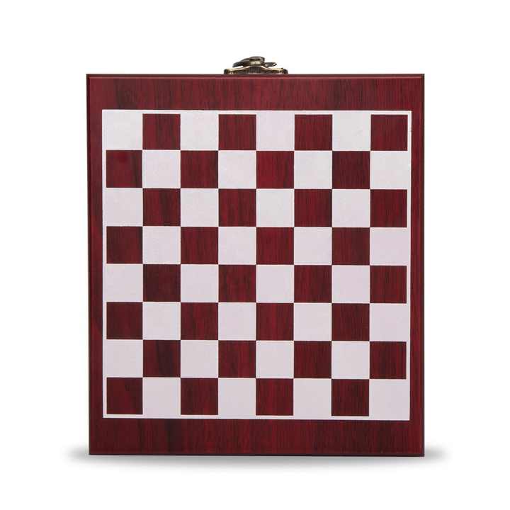 Chess Set Wine Gift Set - Elegant Wooden Box Accessories