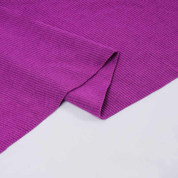 Knitted Rayon Spandex French Rib Fabric - Versatile & Durable