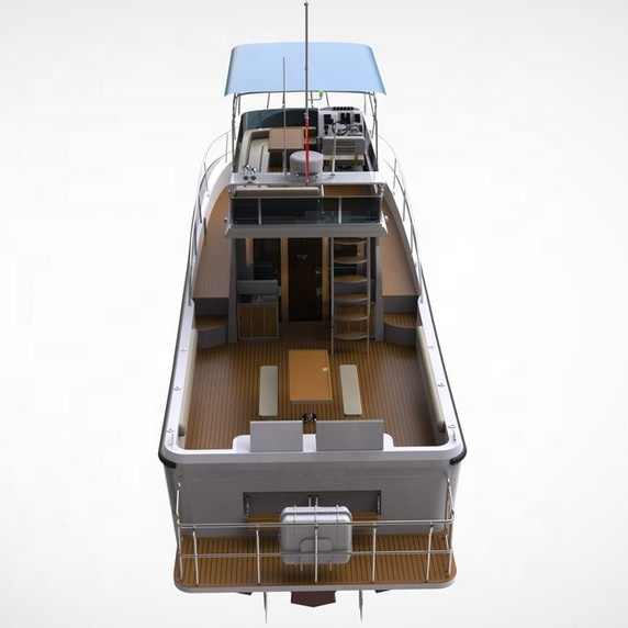 12m Aluminum Fishing Boat with Extra Flybridge - CE Certified