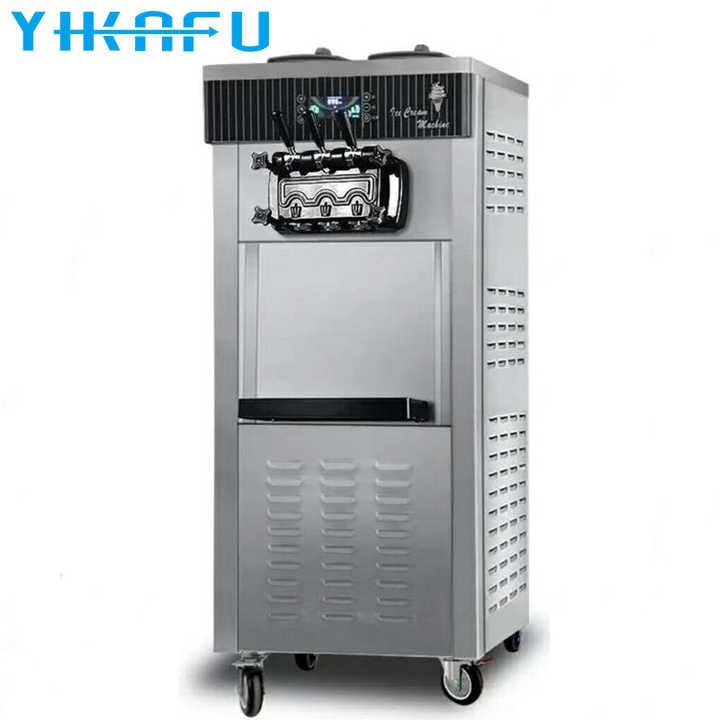 Commercial Used Sundae Three Handle Soft Service Ice Cream Machine