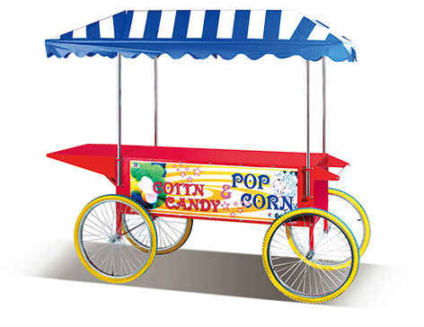Mobile Street Food Trolley - Popcorn Maker Machine Cart