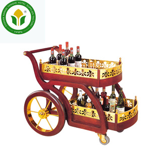 Luxury Tea Trolley - Gold Metal 3-Tier Hotel Cart