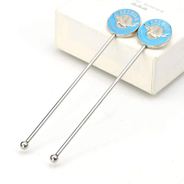 Custom Design Stainless Steel Stirring Rod 3d Logo Metal Drink Stir ...