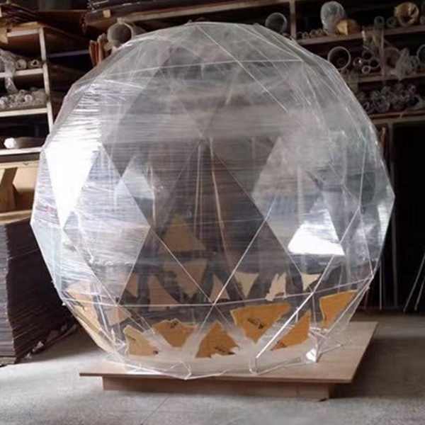 Diamond Joint Clear Acrylic Sphere - Customizable Ball