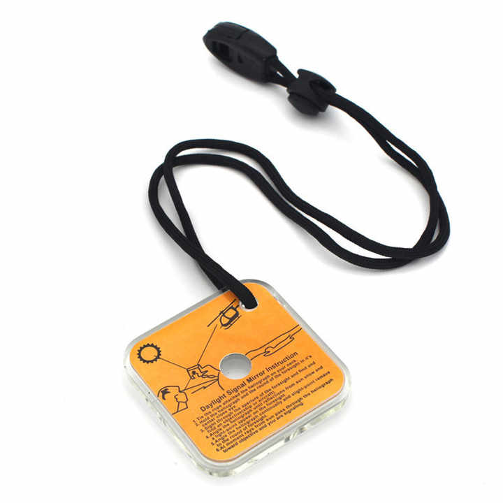 Outdoor Survival Emergency Mini Signal Mirror - Multi-function