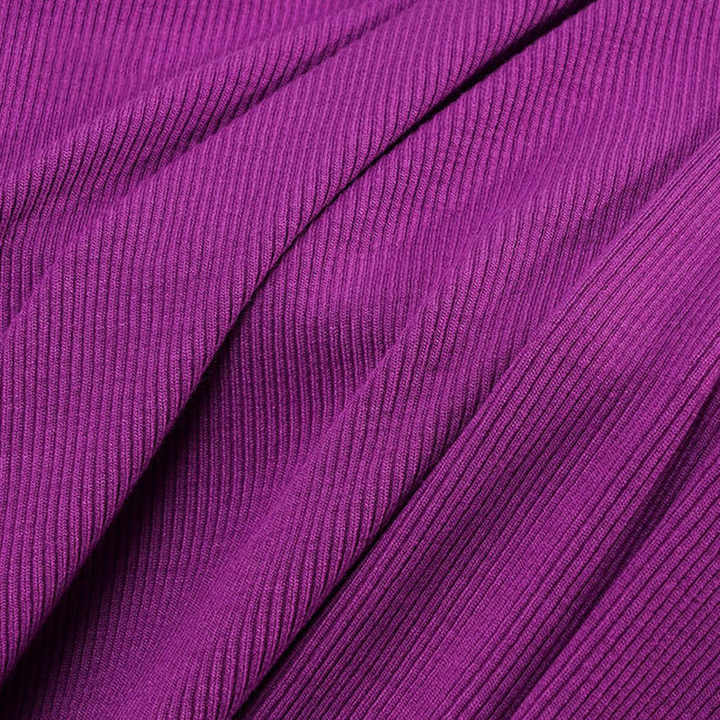 Knitted Rayon Spandex French Rib Fabric - Versatile & Durable