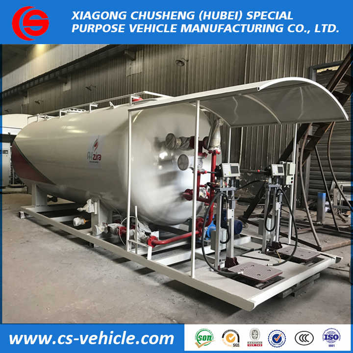 10MT Skid Mounted Mobile LPG Gas Filling Station - 20m3 Tank
