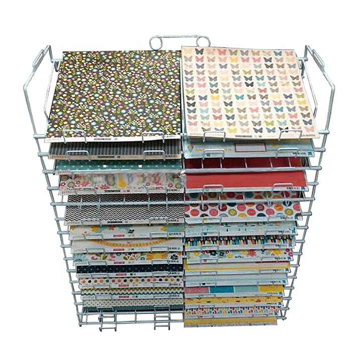 White Metal Wire Art Paper Holder Stand - Promotional Display